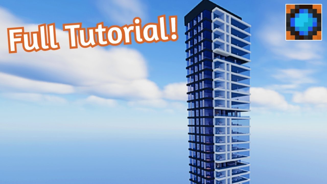 Minecraft Modern Skyscraper Tutorial 12 How To Build A Modern