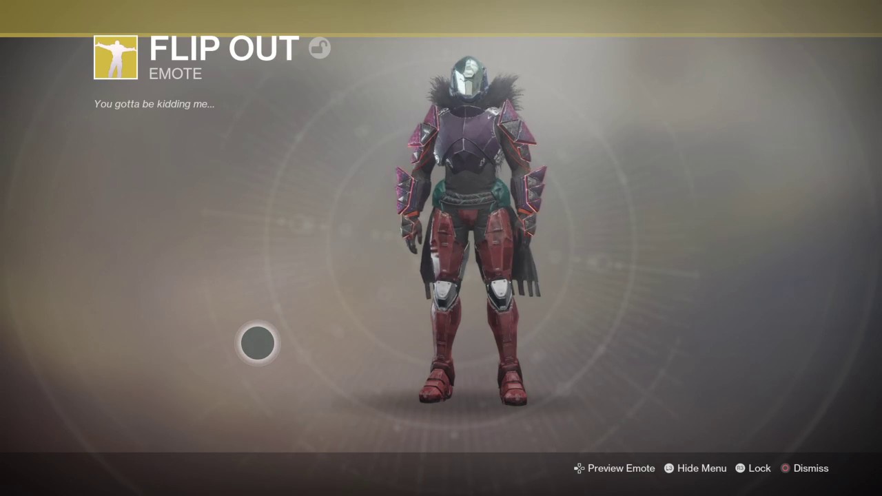 Destiny 2 Flip Out New Exotic Emote Youtube