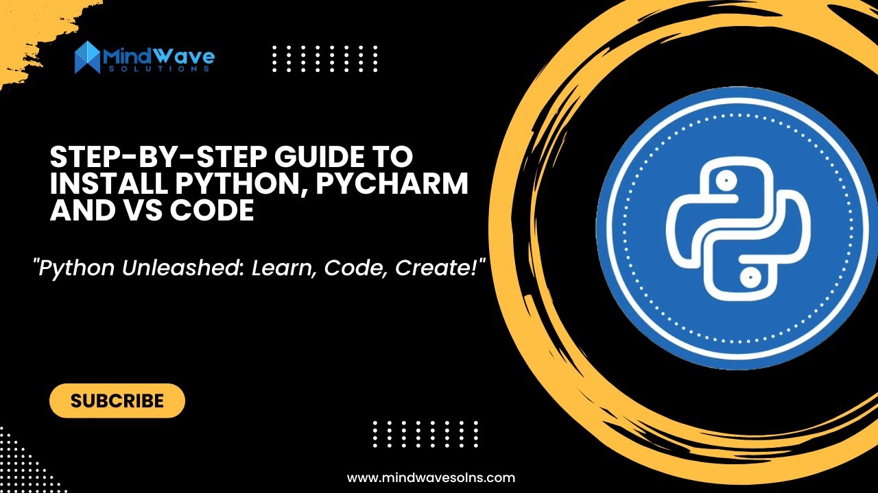 Step By Step Guide To Install Python Pycharm And Vs Code Youtube