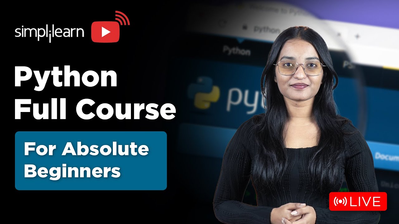Python Full Course For Absolute Beginners Python Tutorial Python