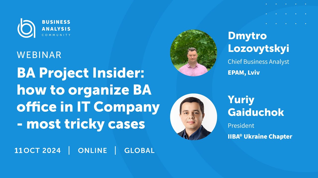 Ba Project Insider How To Organize Ba Office In It Company Most