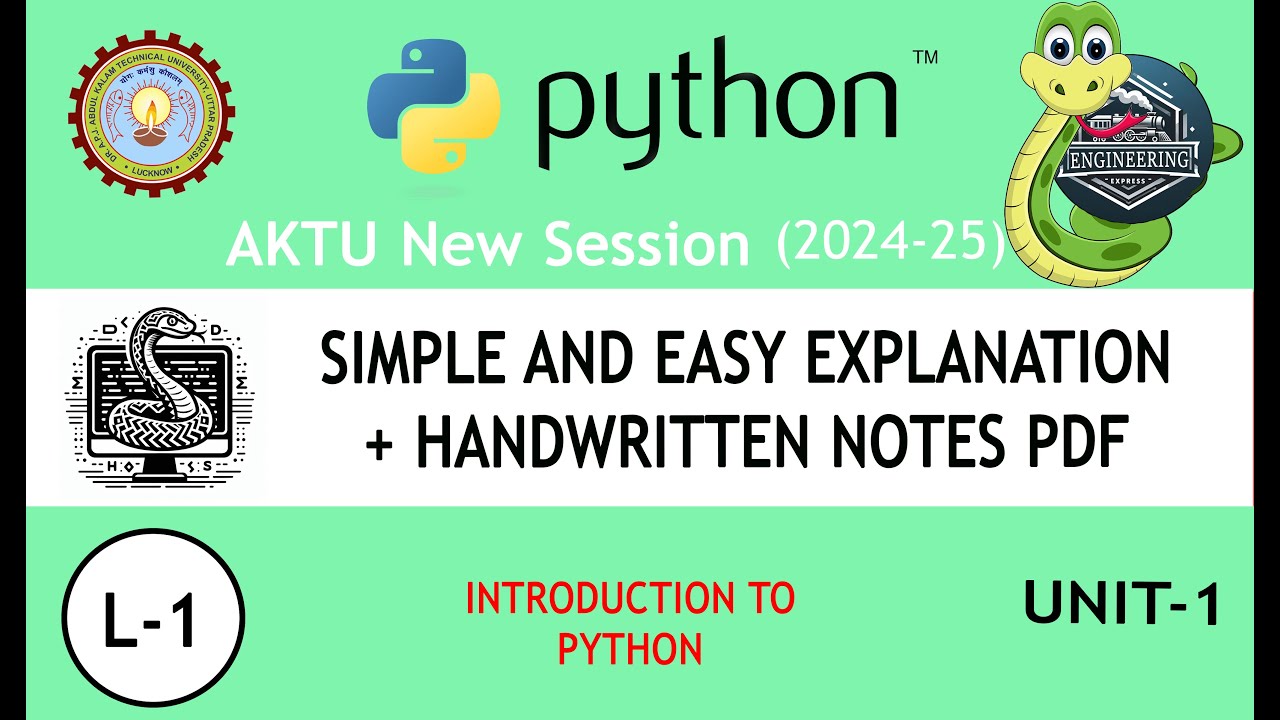 рџџўl 1 Python Programming Bcc 402 Aktu Introduction To Python