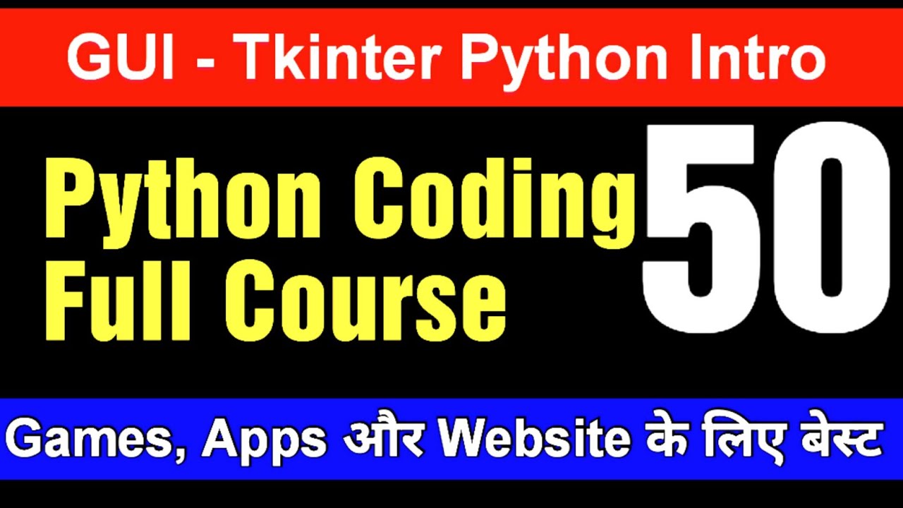 Gui In Python Tkinter Introduction Tkinter Python Tutorial 1 Youtube