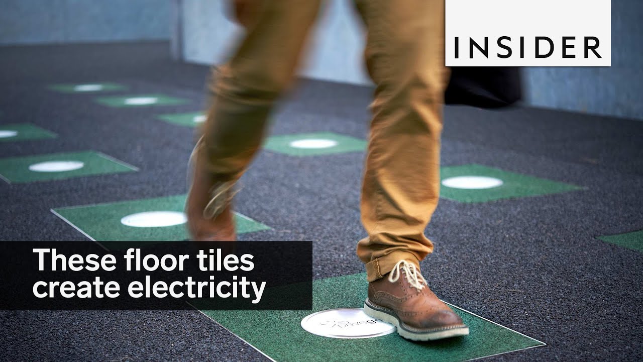 These Floor Tiles Create Electricity From Footsteps Youtube