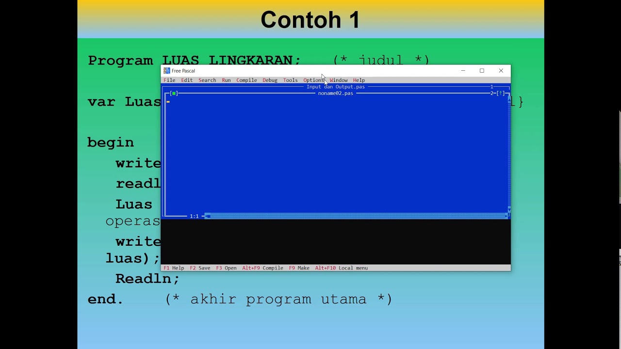 Input Dan Output Pada Pascal Youtube