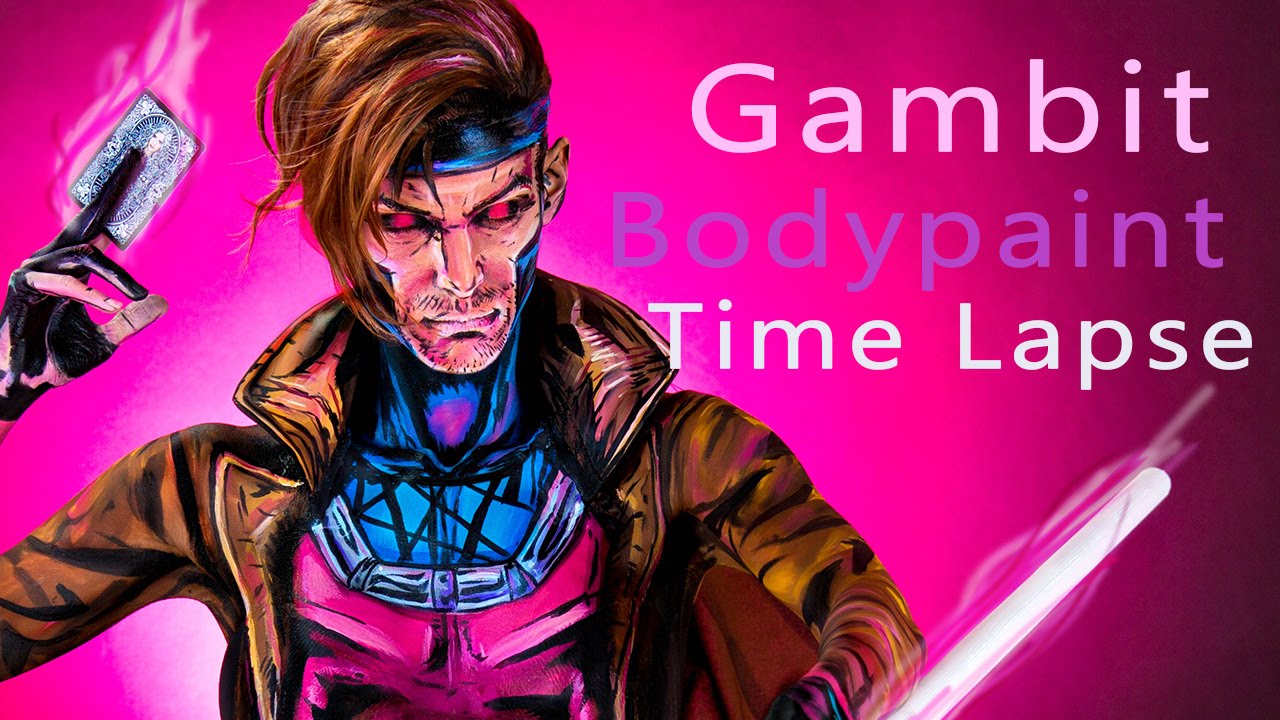 Gambit Body Paint Tutorial Time Lapse Youtube