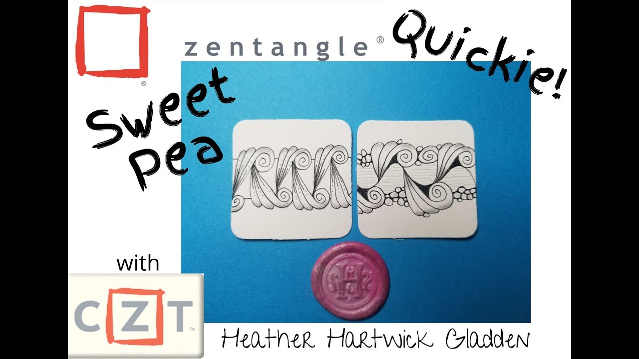Sweet Pea Zentangle Quickie Youtube