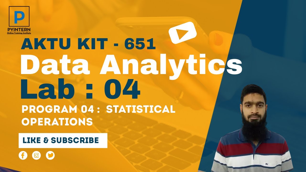 Data Analytics Lab Program 04 Aktu Kit651 Youtube