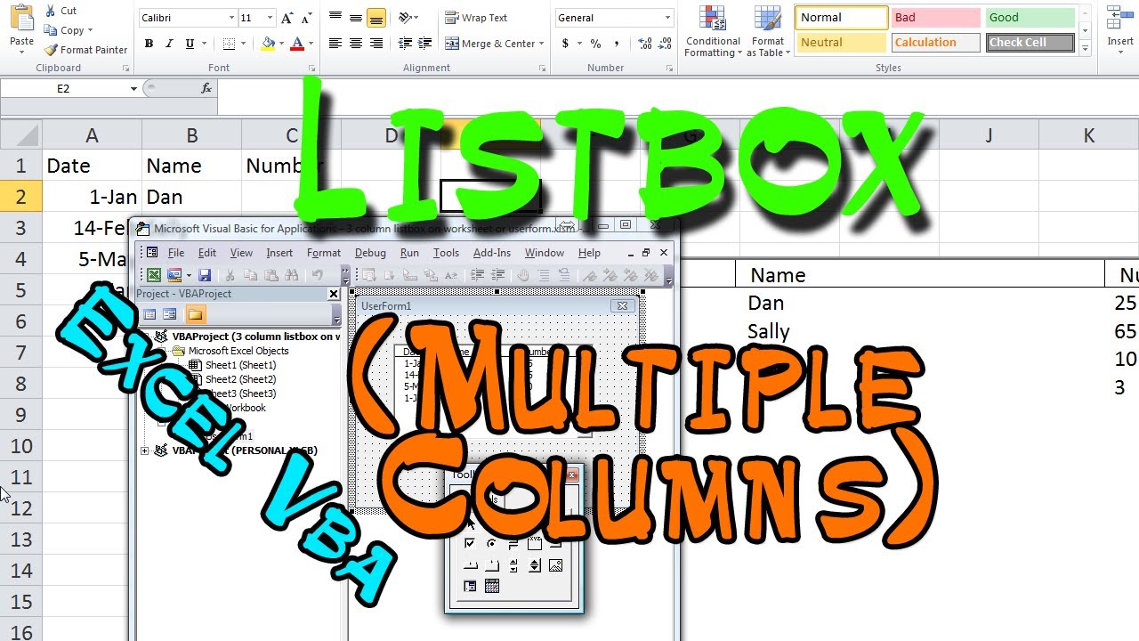 Excel Vba Listbox Excel How To Loop Through Listboxes In A
