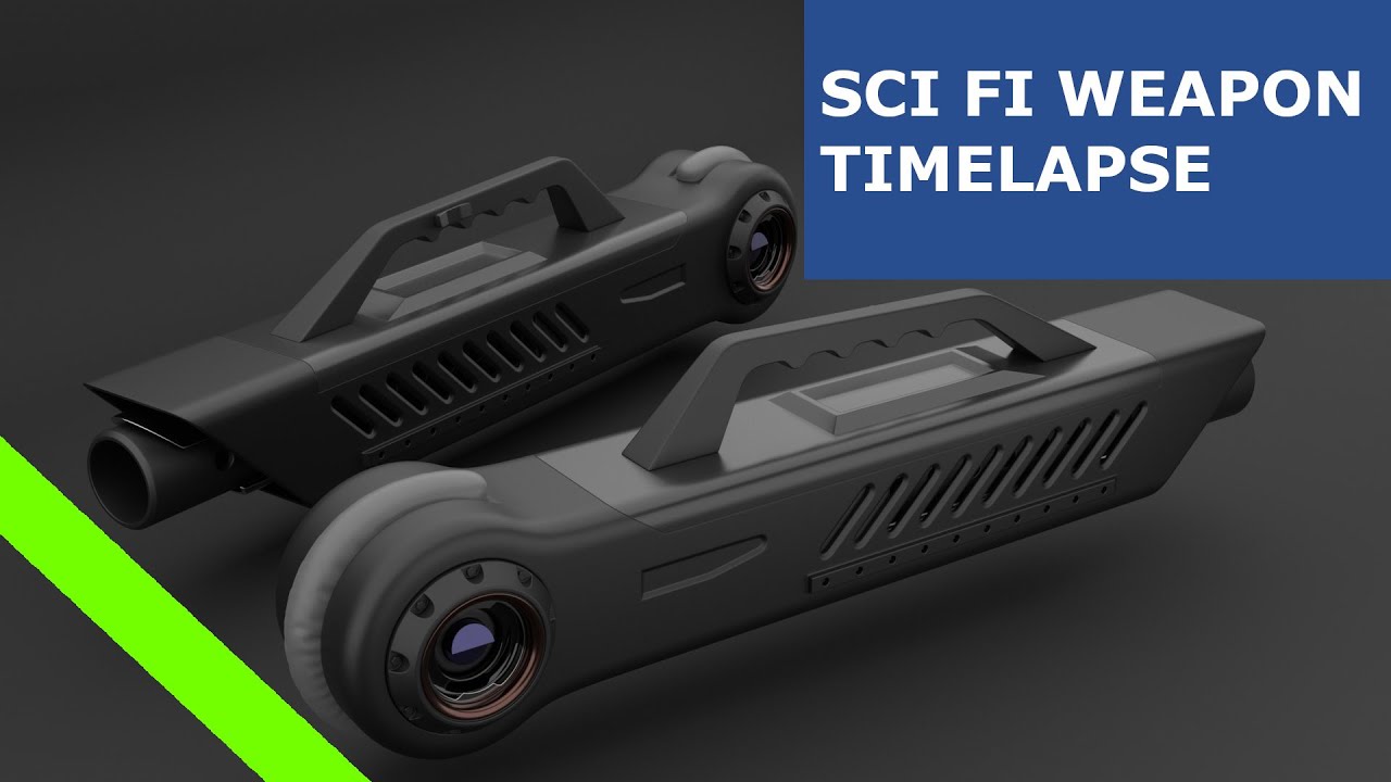 Modeling A Sci Fi Weapon Timelapse Video Youtube