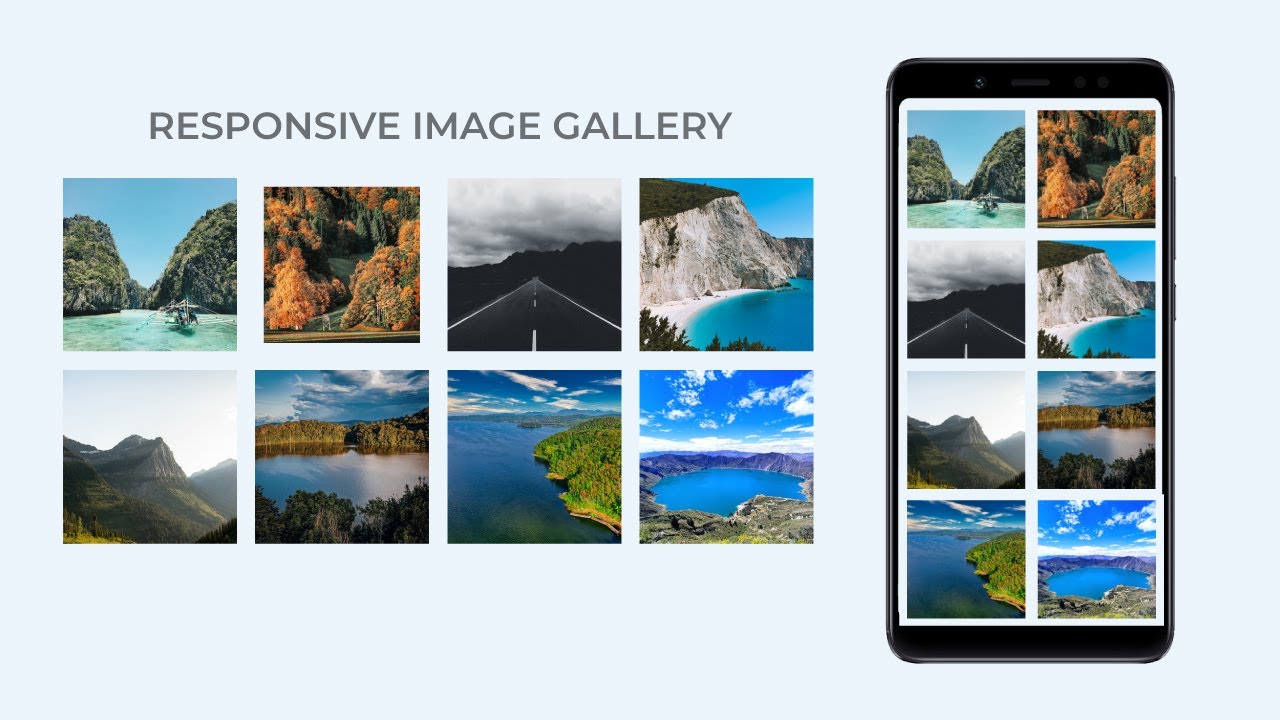 Css Responsive Image Gallery Responsive Design Youtube