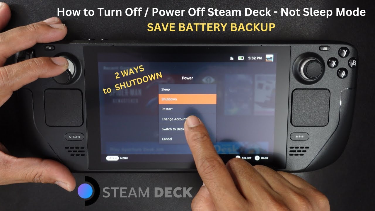 How To Turn Off Shutdown Valve Steam Deck Not Sleep Mode Youtube