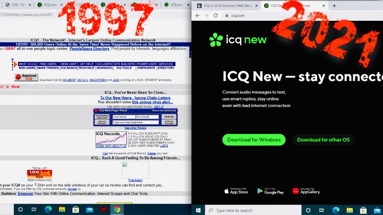 Evolution Of Icq 1997 2021 Youtube