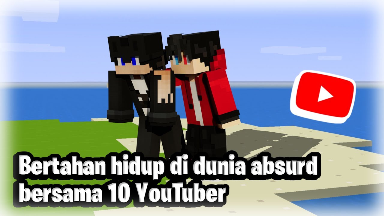 10 Youtuber Minecraft Bertahan Di Dunia Absurd Part 2 Youtube