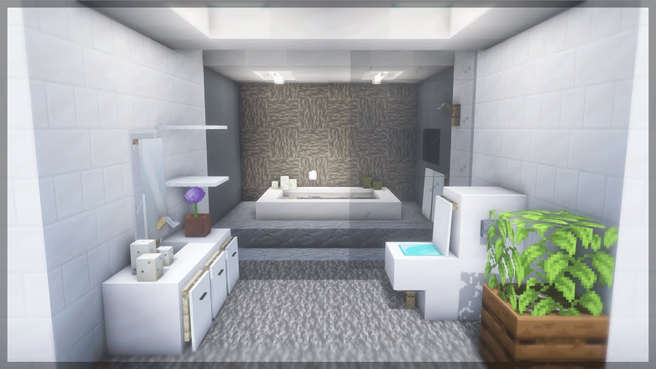 вљ пёџ Minecraft How To Make A Modern Bathroom Youtube