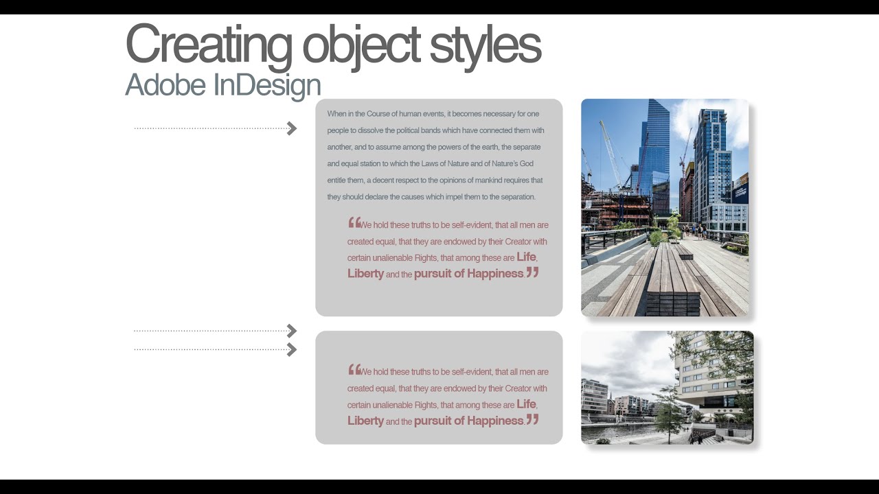 Quick Tips Adobe Indesign Creating Object Styles Youtube