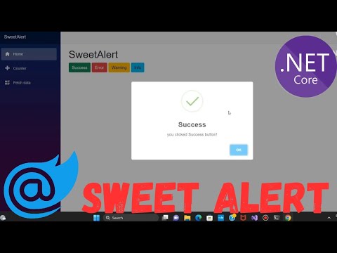 How To Use Sweetalert In Blazor Blazor Sweetalert Sweetalert Youtube