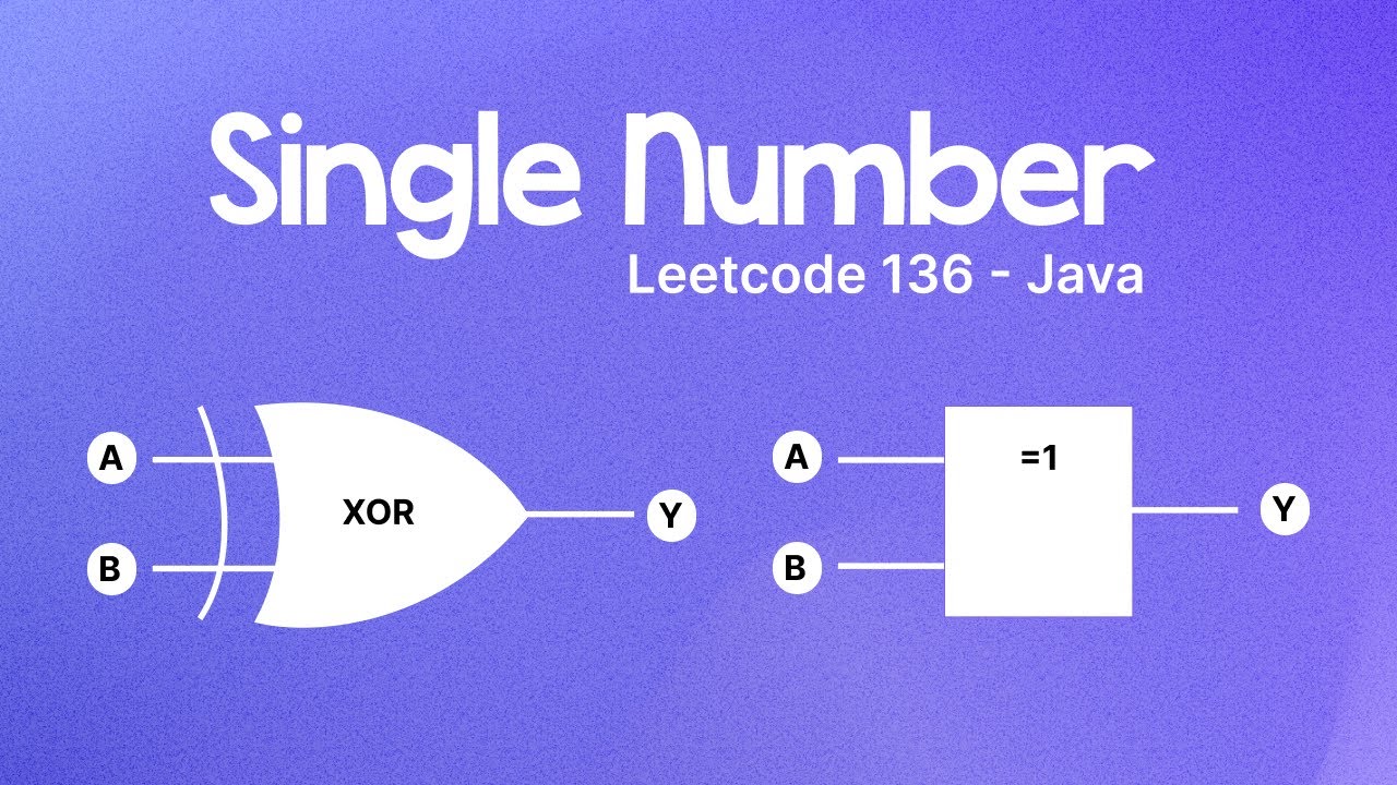 Single Number Leetcode 136 Java Youtube