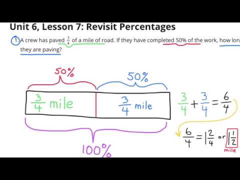 ёяшй 6th Grade Unit 6 Lesson 7 Revisit Percentages Illustrative