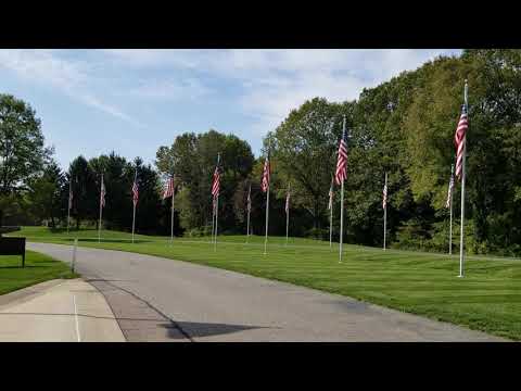 Fort Custer National Cemetery Avenue Of Flags Youtube