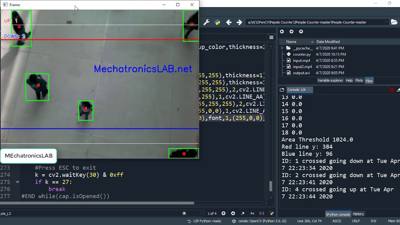 People Counter Opencv Python Youtube