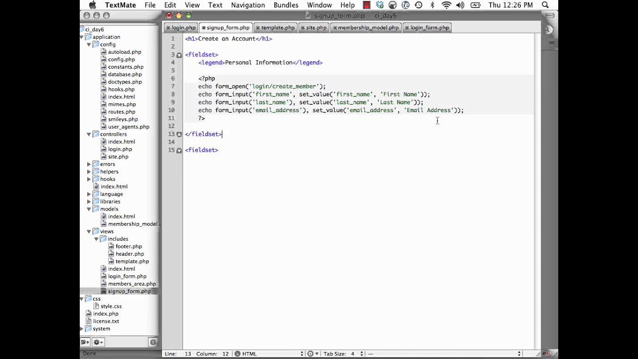 Codeigniter From Scratch Day 6 Login Envato Tuts