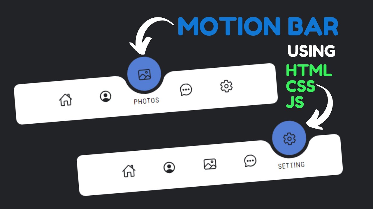 Magic Motion Menu Bar Using Html Css Javascript Motion Effect Youtube