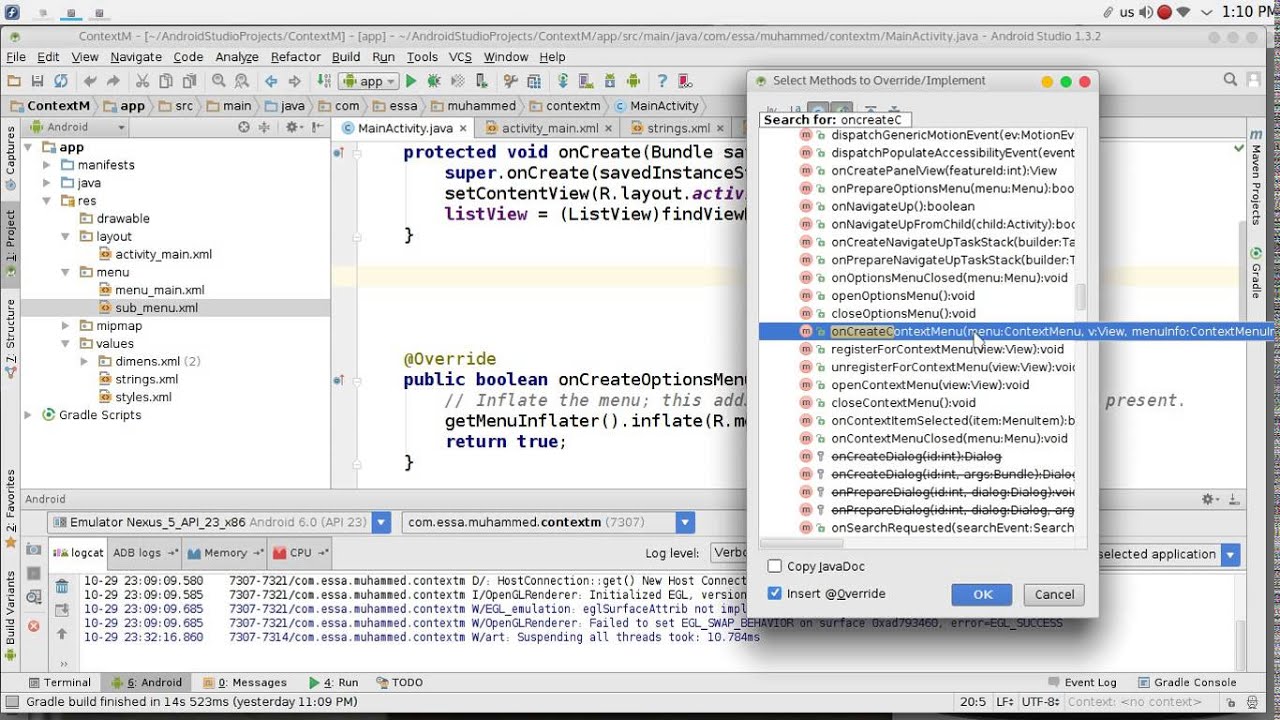 101 Android Studio Context Menu Youtube