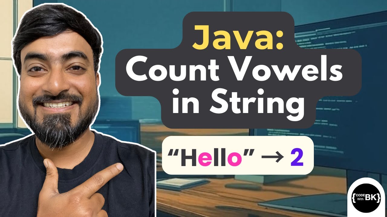 Java Program To Count Vowels In A String Youtube