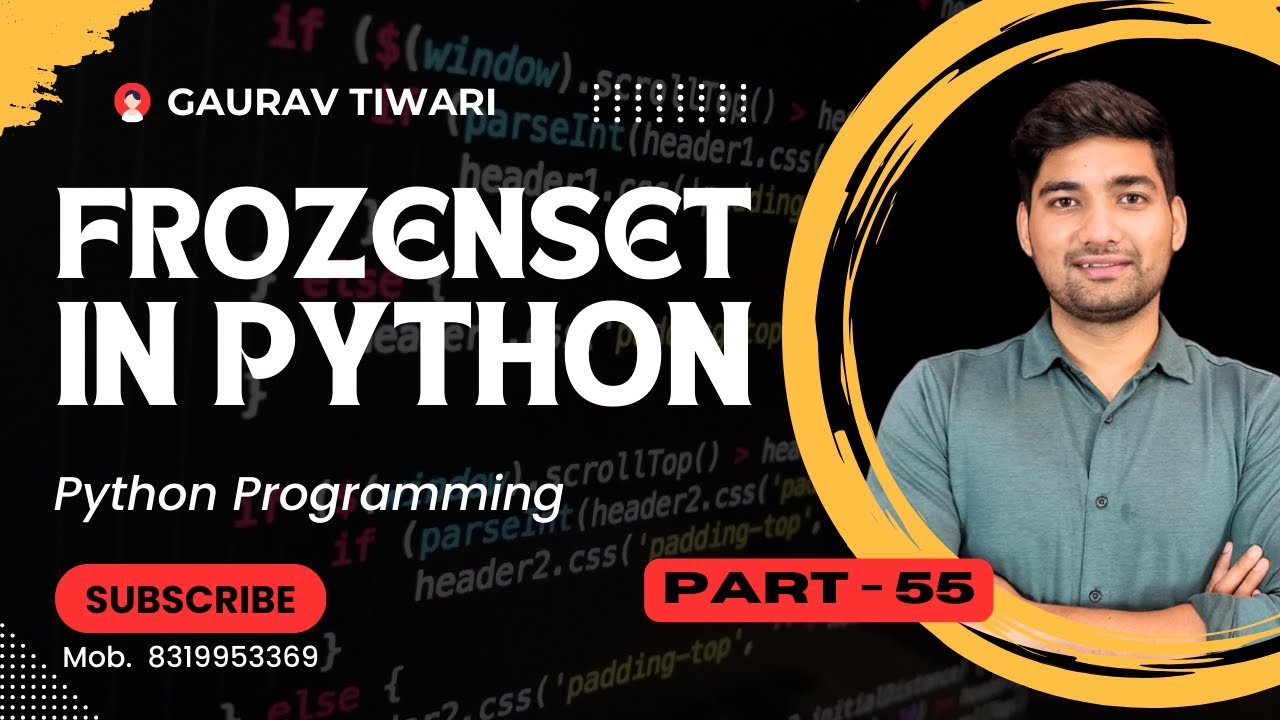Frozenset Data Type In Python Youtube
