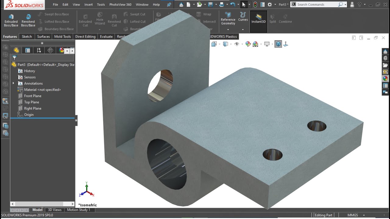 Solidworks Tutorial Beginners Exercise 12 Youtube