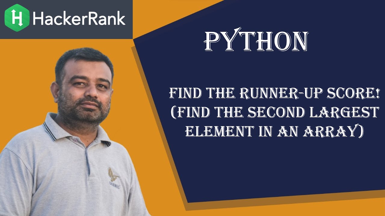 Hackerrank Python Find The Runner Up Score Youtube