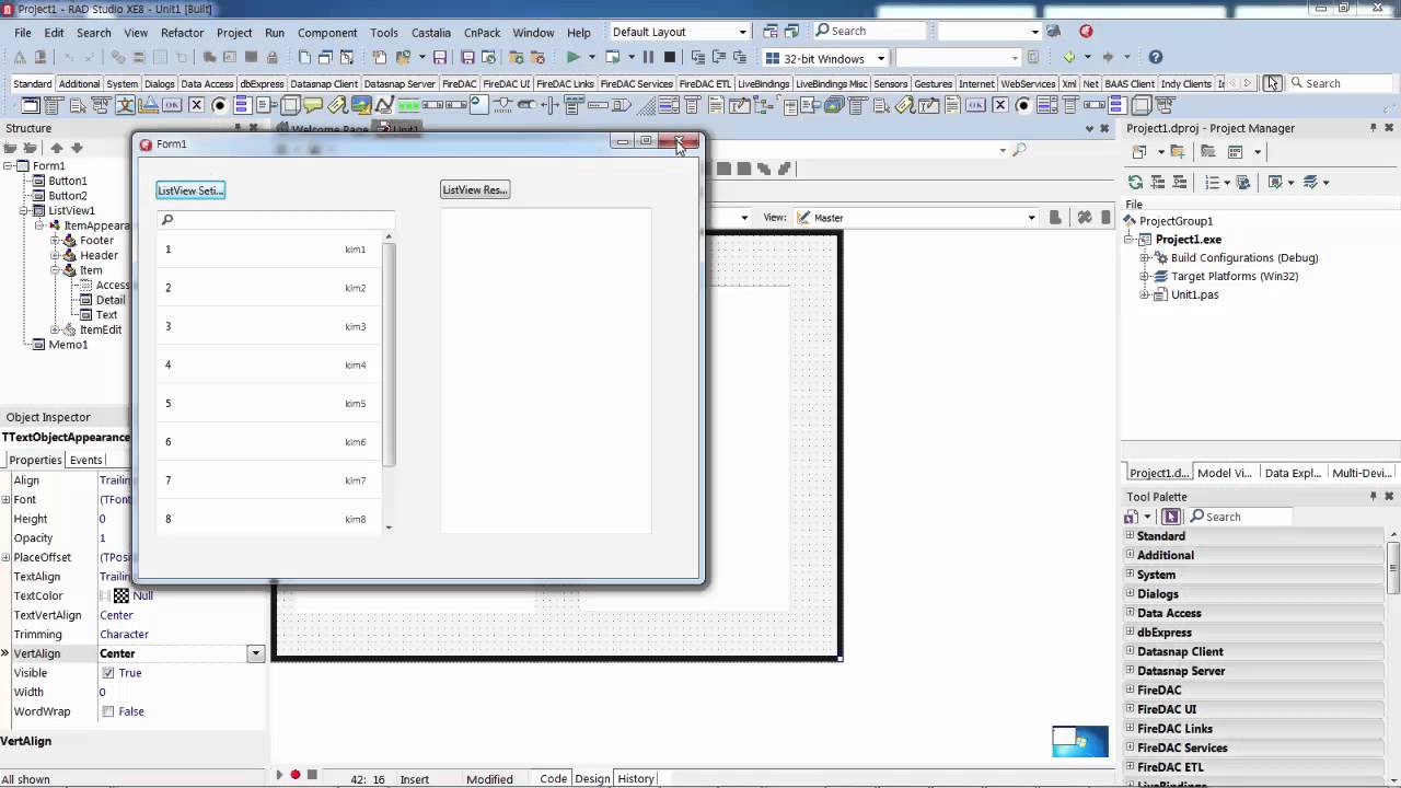 Delphi Xe8 Listview Youtube
