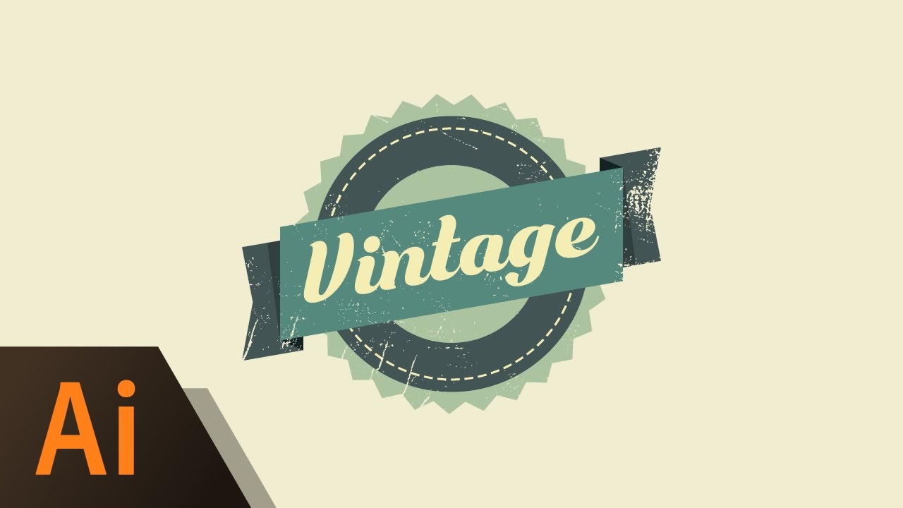 Illustrator Beginner Tutorial Vintage Logo Tutorial Youtube