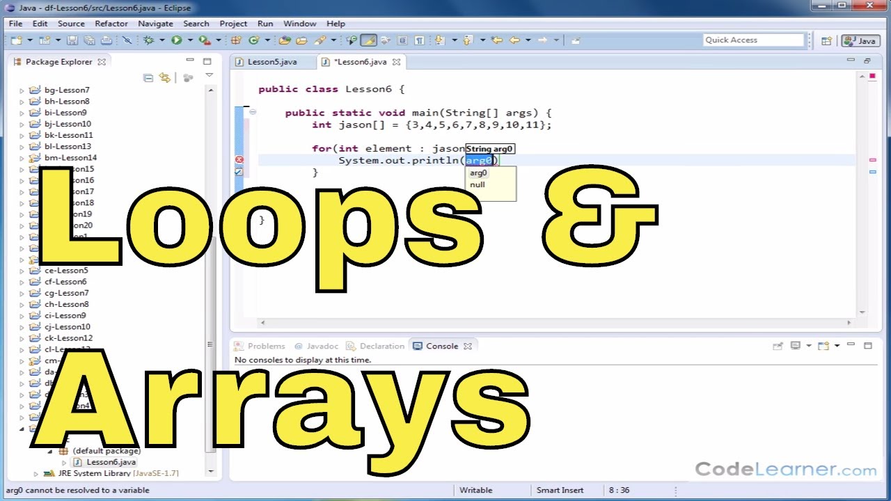 Java Tutorial 06 Using Enhanced For Loop With Arrays Youtube