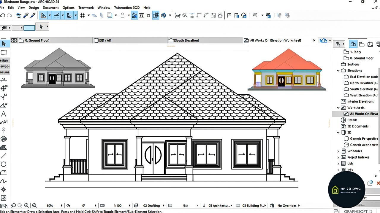 Simple Process To Drawing Elevations In Archicad Youtube
