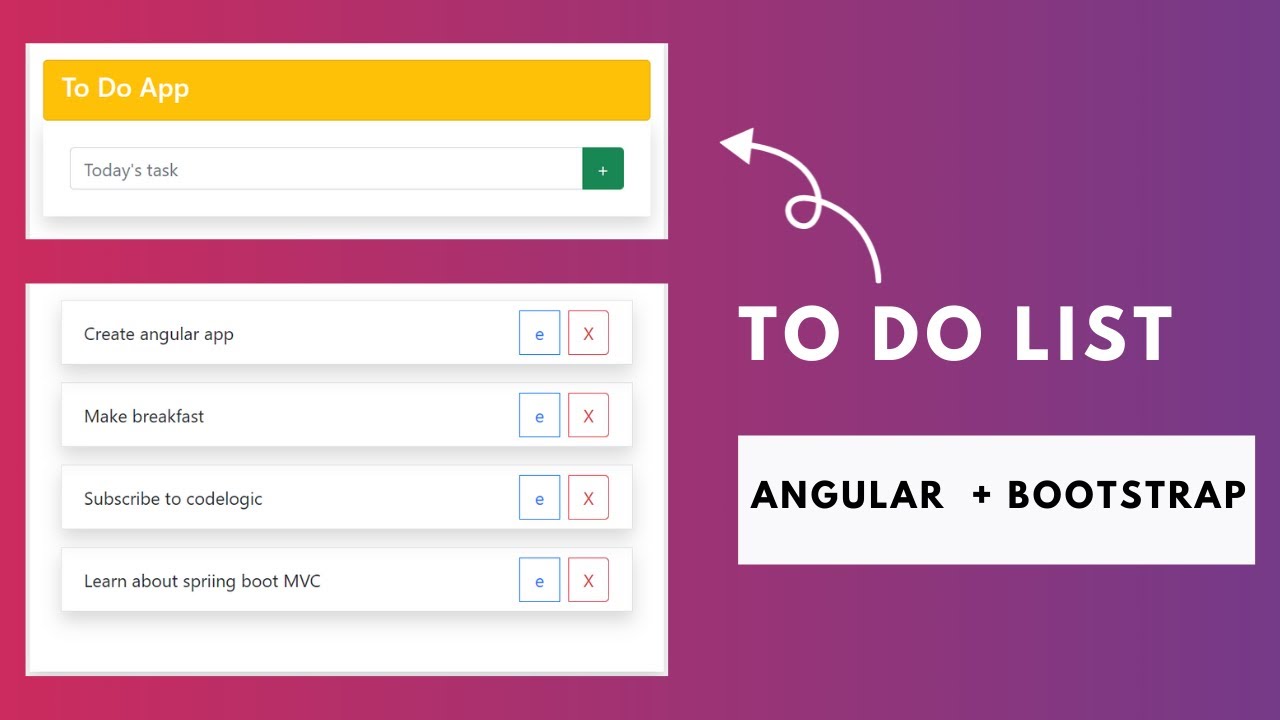 To Do List In Angular Angular Tutorial Youtube