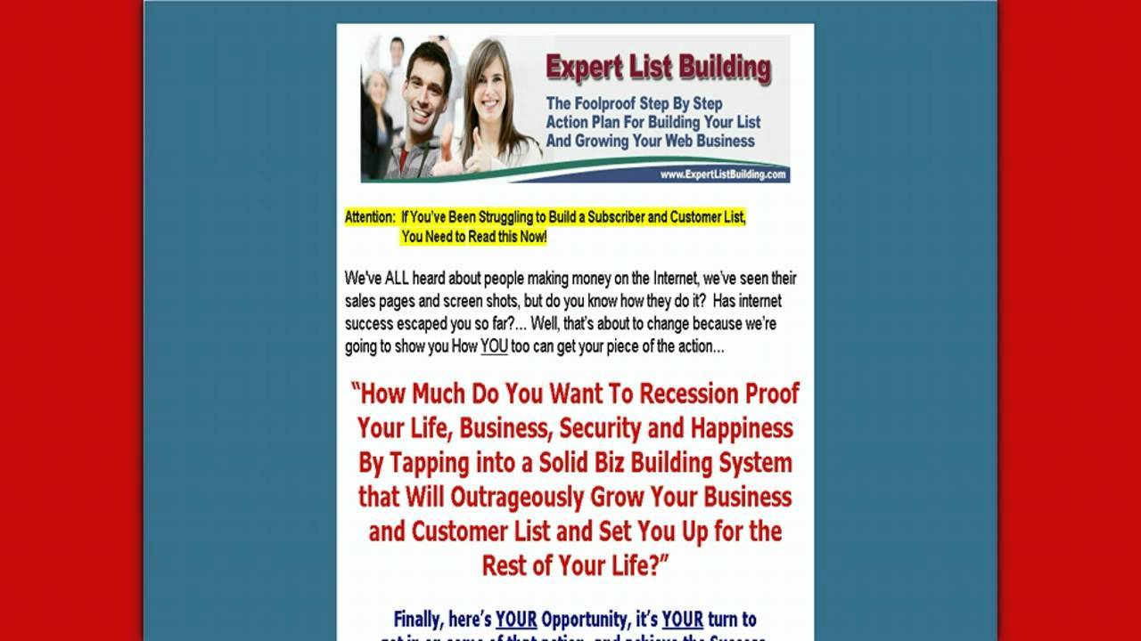 Expert List Building How To Build A List Fast Youtube