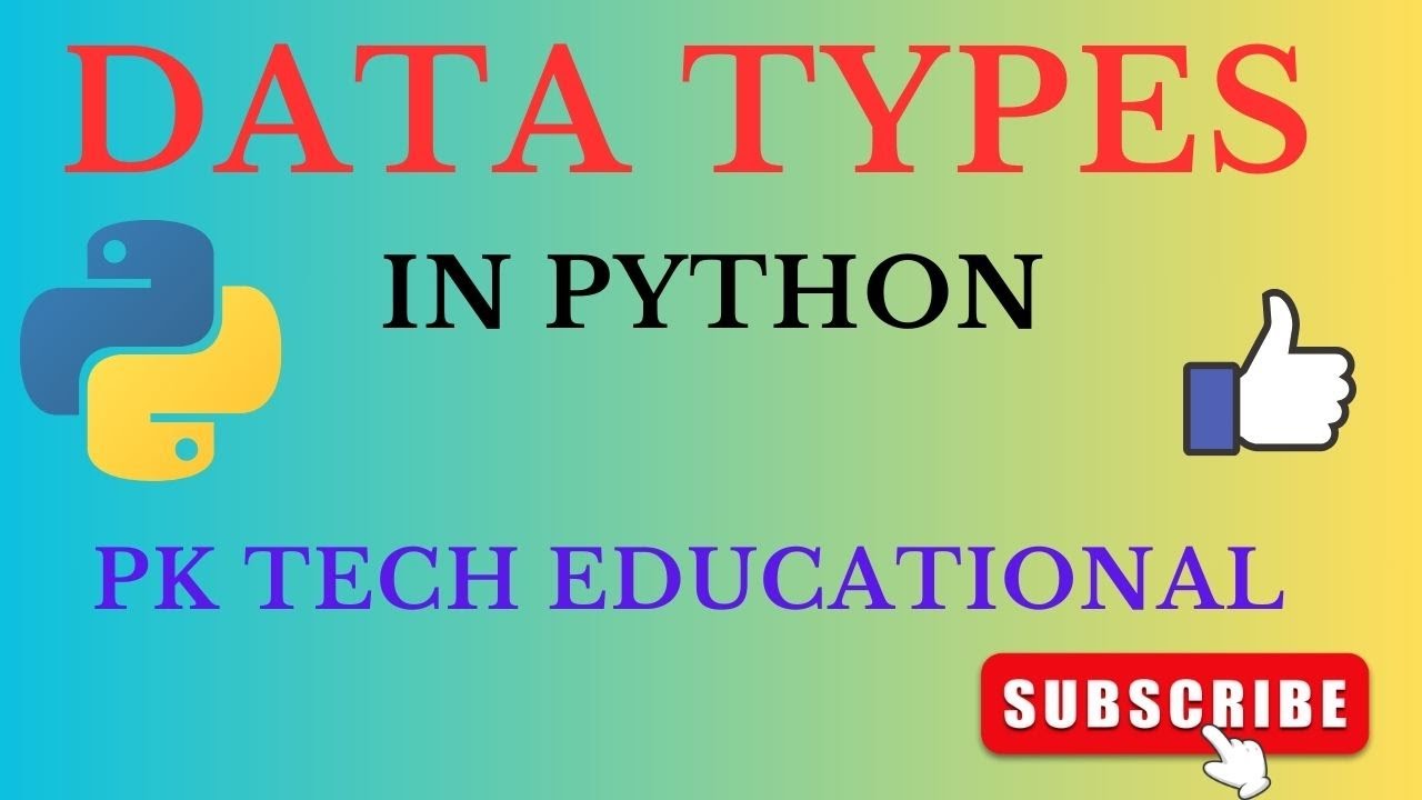 Data Types In Python Youtube