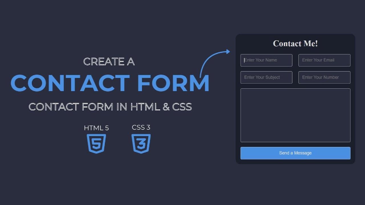 Responsive Contact Form Tutorial Html Css For Beginners рџњђ Youtube