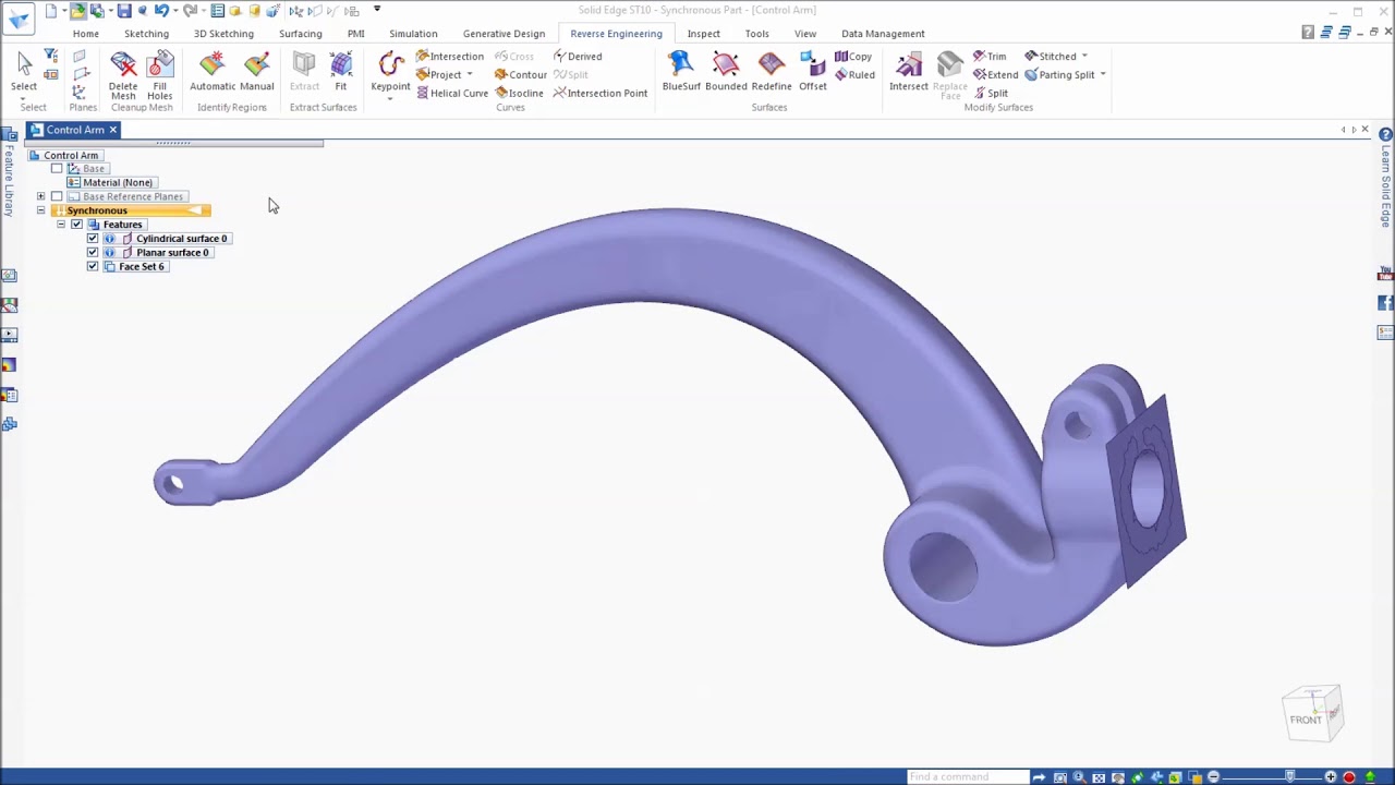 Solid Edge St10 Reverse Engineering Youtube