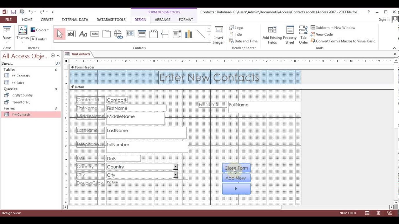 Microsoft Access 2013 2016 Pt 3 Query Forms Reports Youtube