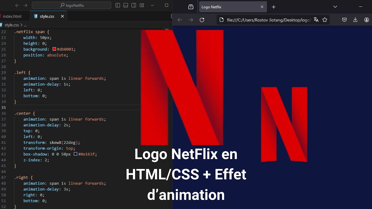 How To Create Logo Netflix In Html And Css Comment Creer Le Logo De
