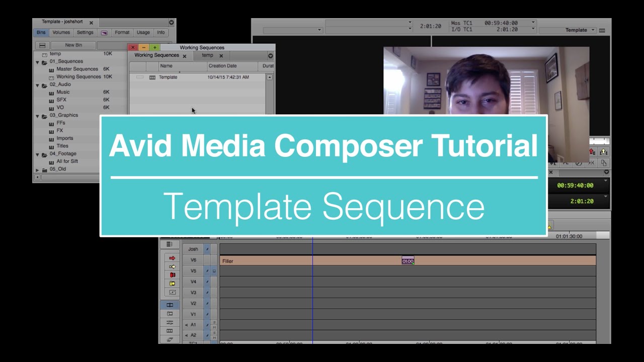 How To Create A Template Sequence In Avid Media Composer Youtube