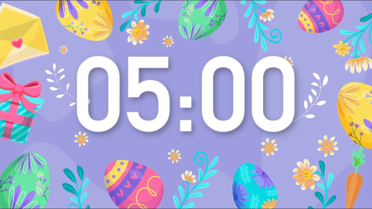 5 Minute Easter Timer With Happy Music 4k рџћµ рџњ Youtube