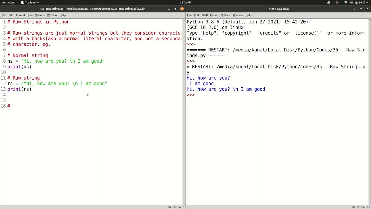 What Are Raw Strings In Python Raw Strings Vs Normal Strings Python