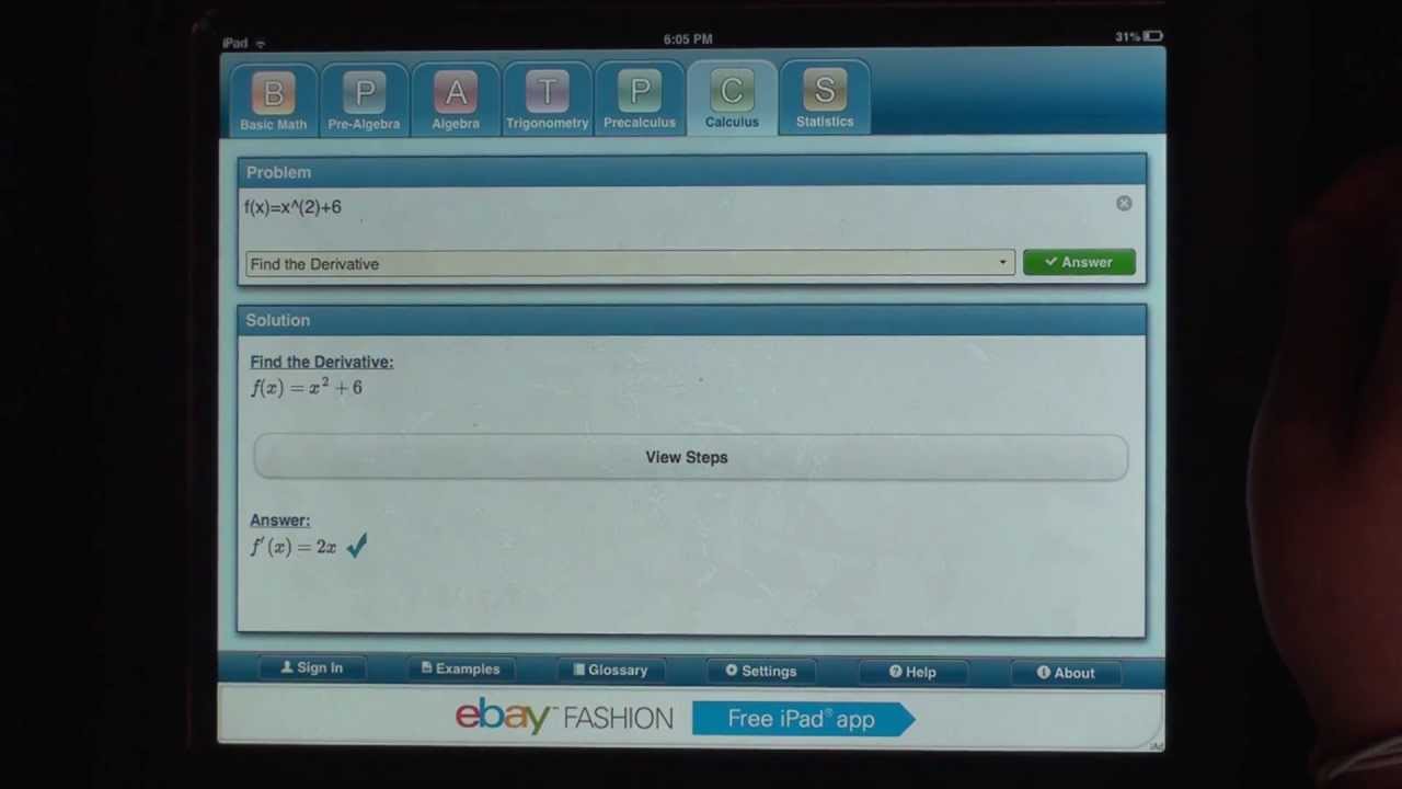 Mathway App Tutorial Youtube