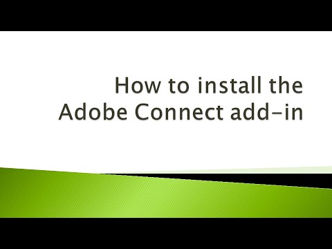 How To Install The Adobe Connect Add In Youtube