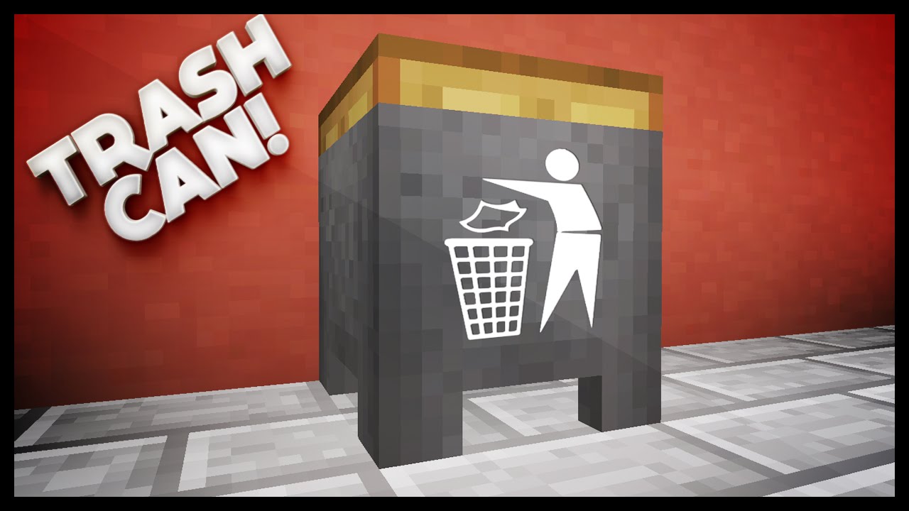 Minecraft How To Make A Working Trash Can Youtube