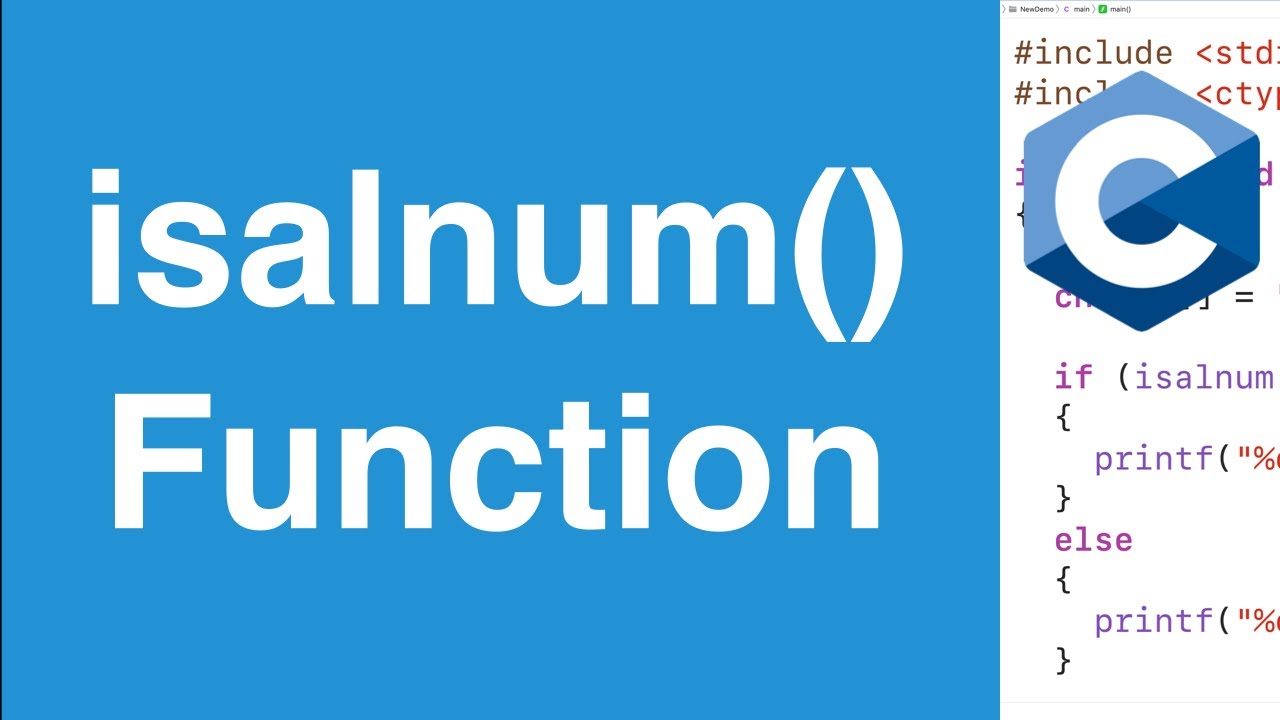 Isalnum Function C Programming Tutorial Youtube
